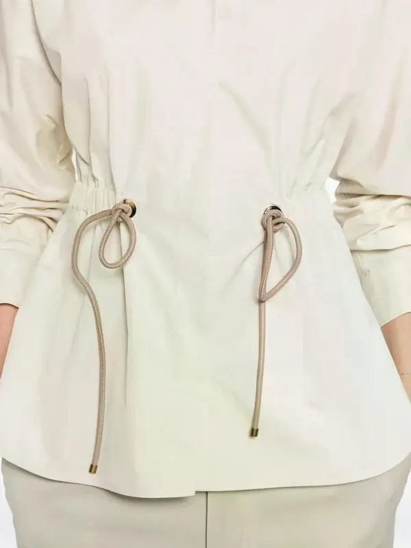 Max Mara Drawstring-waist Shirt - Neutrals