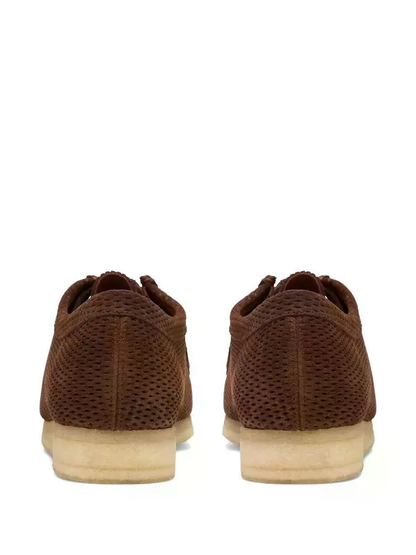 Clarks Wallabee Suede Derby Shoes - Brown