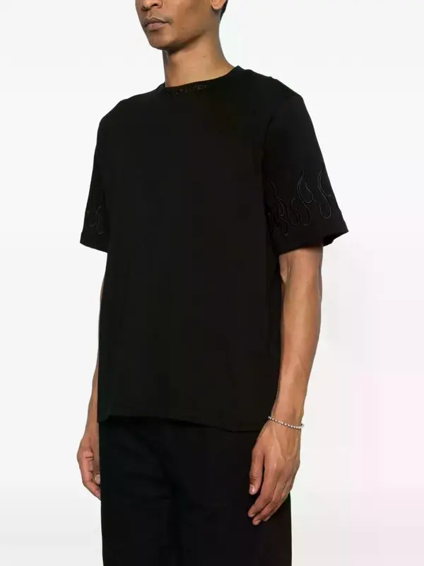 VISION OF SUPER Flame-embroidered T-shirt
