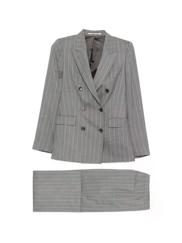 Tagliatore Pinstripe Double-breasted Suit - Grey