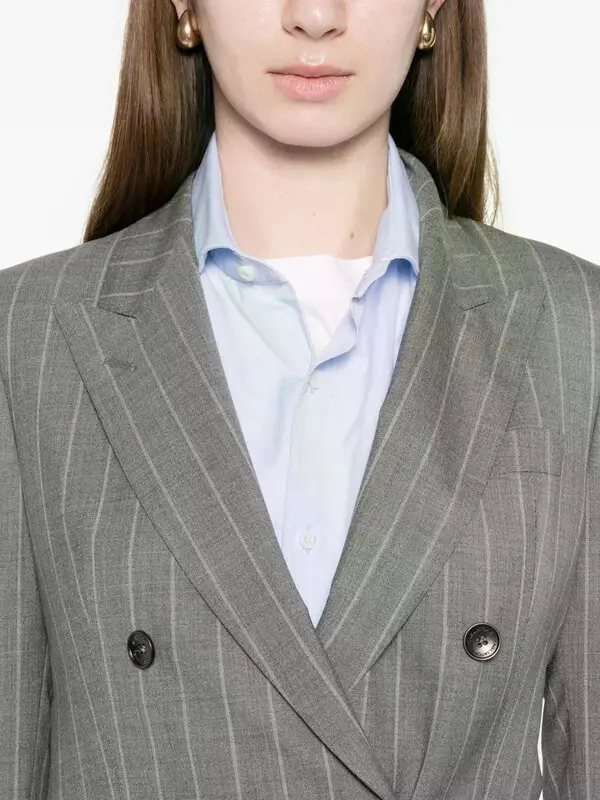 Tagliatore Pinstripe Double-breasted Suit - Grey
