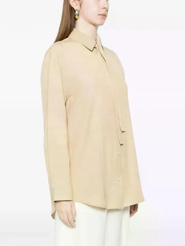 Herno Tie-neck Shirt - Neutrals