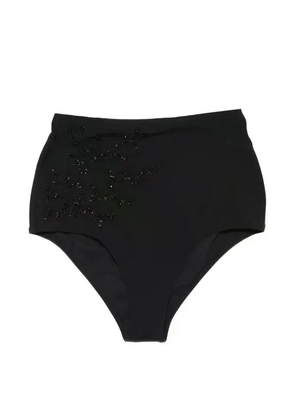 MARYAN MEHLHORN Beaded Bikini Bottom - Black