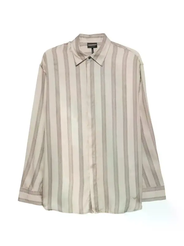 Emporio Armani Striped Shirt - Neutrals