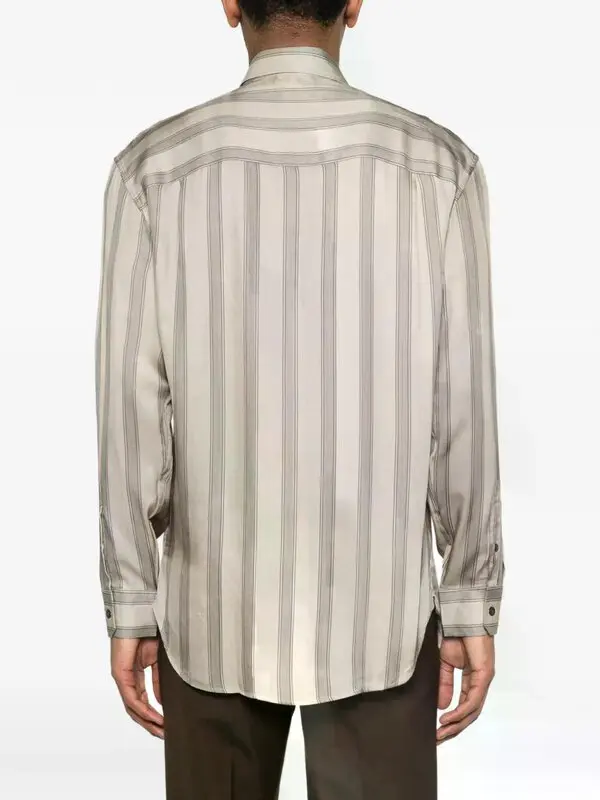 Emporio Armani Striped Shirt - Neutrals