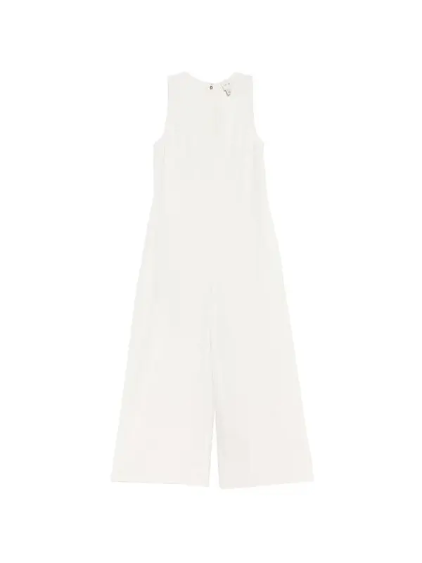 Calvin Klein V-neck Sleeveless Jumpsuit - Neutrals