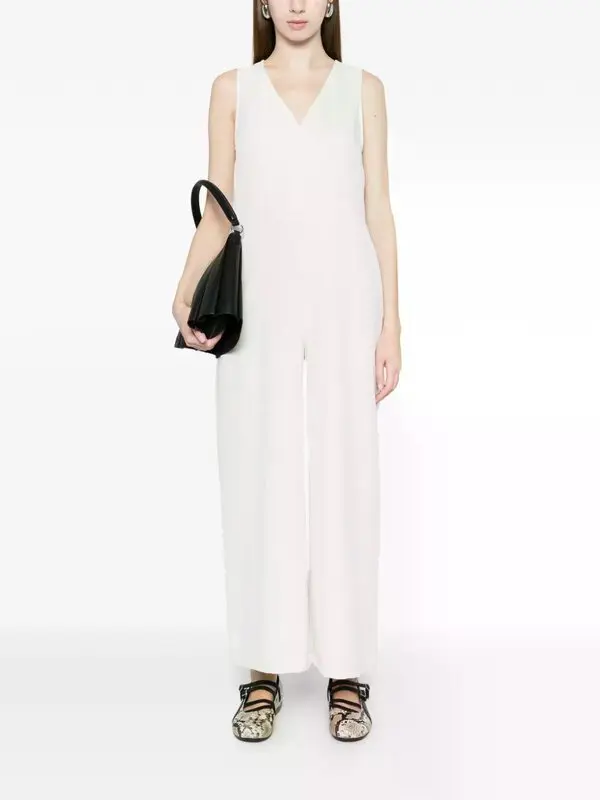 Calvin Klein V-neck Sleeveless Jumpsuit - Neutrals
