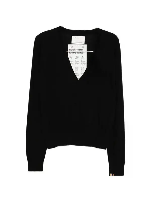 EXTREME CASHMERE X Nº467 Collin V-neck Long-sleeve Sweater - Black