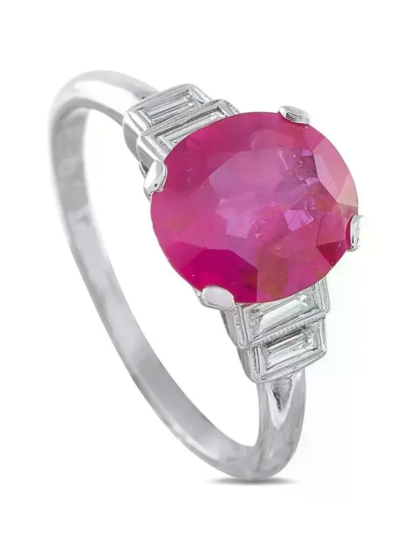 LB EXCLUSIVE Ruby And Diamond Ring - Silver