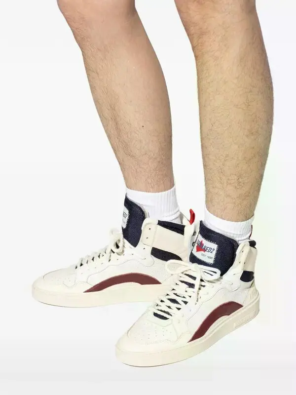 Dsquared2 Rider High-top Panelled Leather Sneakers
