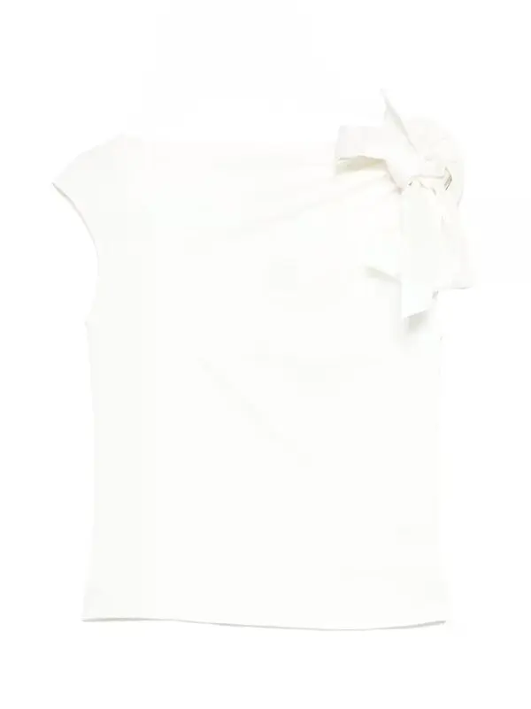 PSOPHIA Bow-detail Top - White