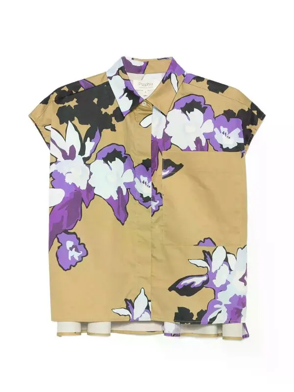 PSOPHIA Floral-print Shirt - Green