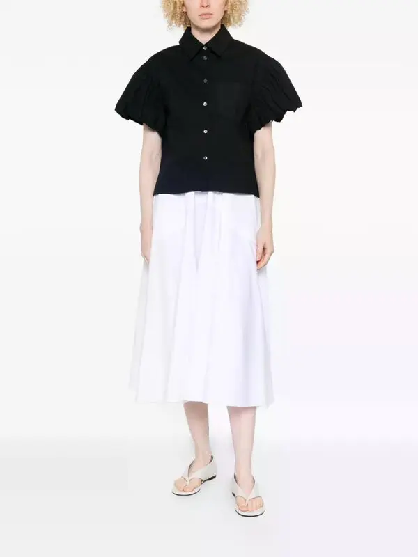 COLLECTION PRIVEE? Ruffled-sleeve Shirt