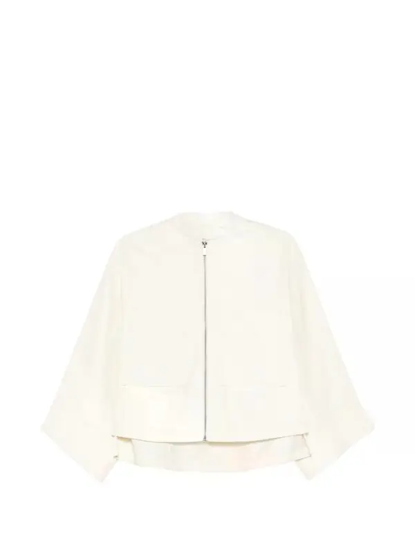 PSOPHIA Zipped Wide-sleeve Jacket - White