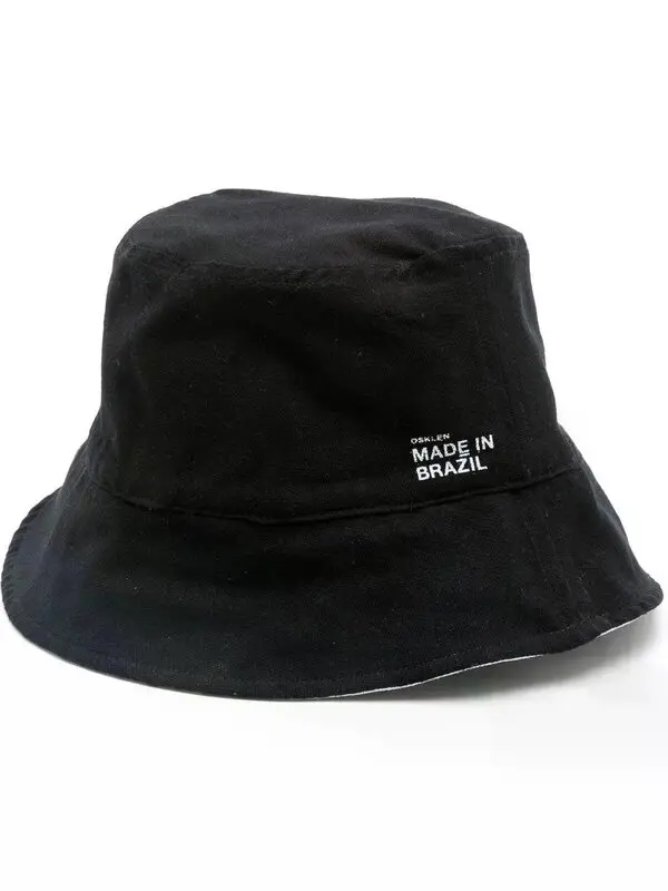 OSKLEN Logo-print Bucket Hat - Black
