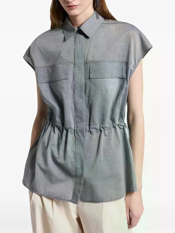 Peserico Drawstring Shirt - Blue
