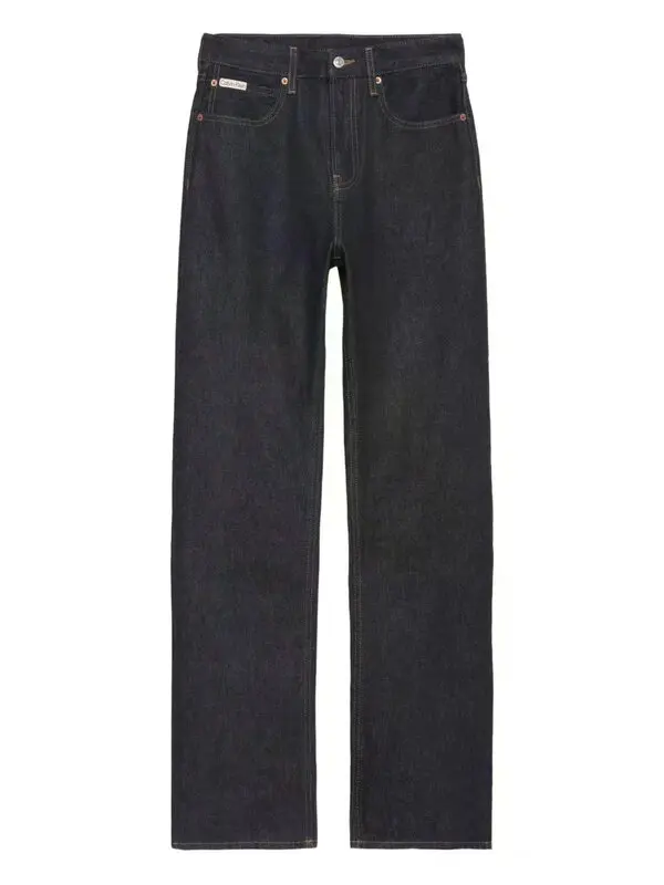 Calvin Klein Topstitched Trousers - Blue