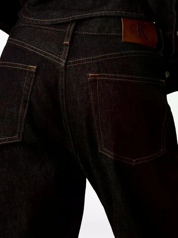 Calvin Klein Topstitched Trousers - Blue