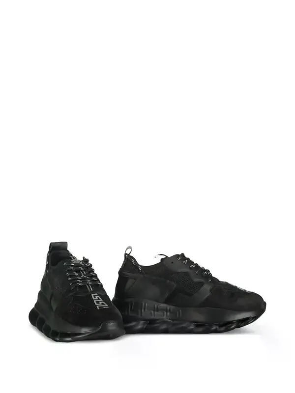 Versace Logo-detail Sneakers - Black