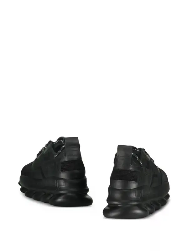 Versace Logo-detail Sneakers - Black
