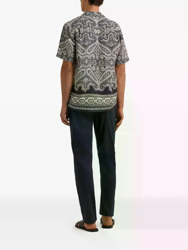 Orlebar Brown Maitan Paisley Shirt - Blue