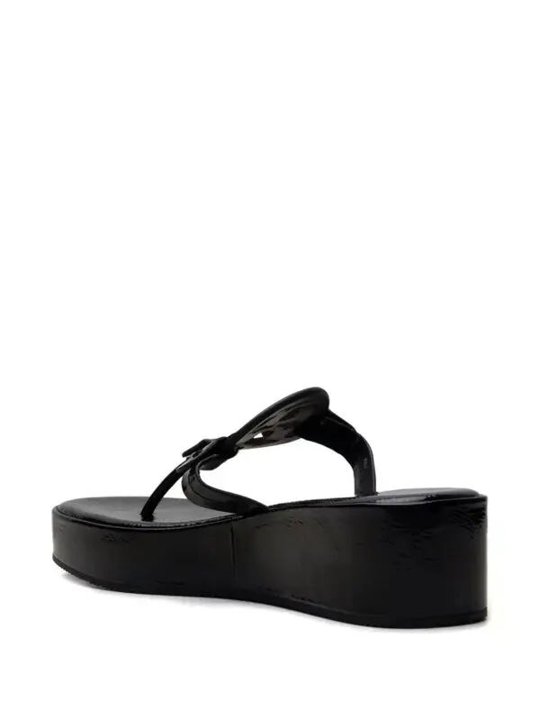 Tory Burch Logo-plaque Sandals - Black