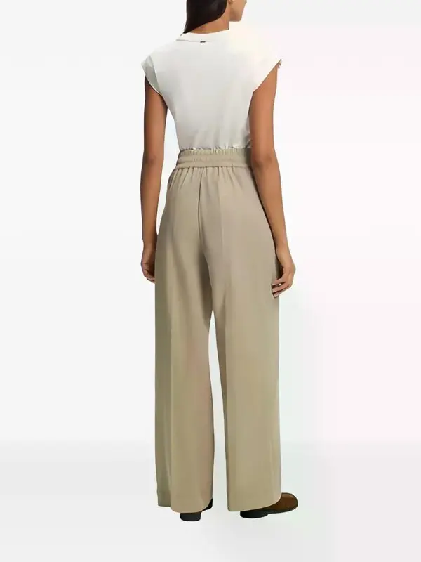 BOSS Pleated Wide-leg Trousers - Neutrals
