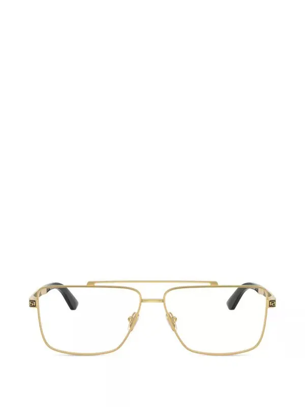 Versace Geometric Pattern Eyeglasses - Gold