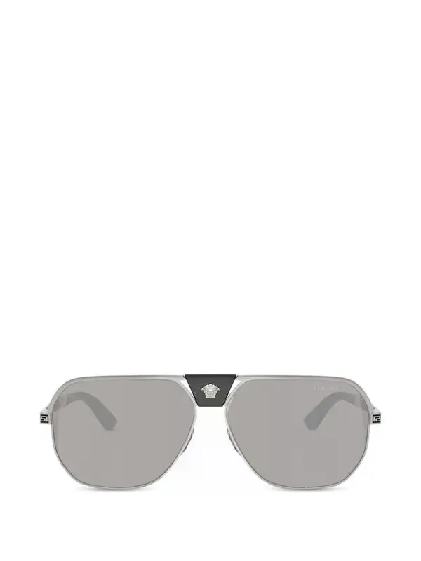 Versace Medusa Pilot Sunglasses - Silver