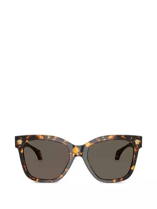 Versace Medallion Square-frame Sunglasses - Brown