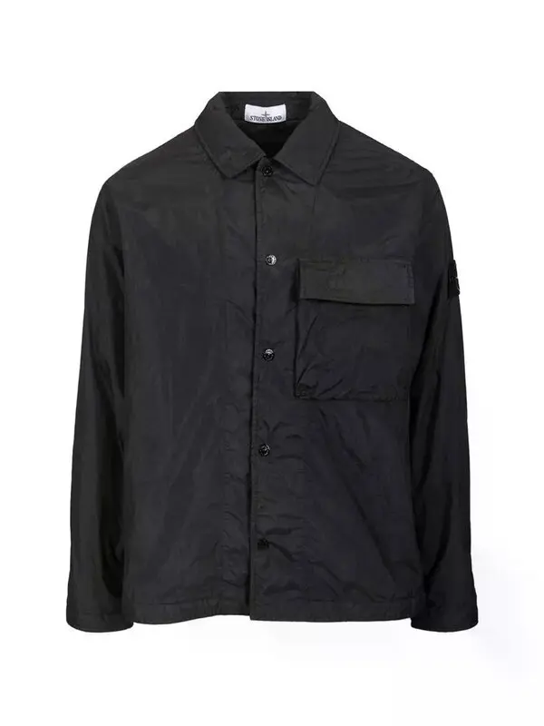 Stone Island Patch-pocket Overshirt - Black
