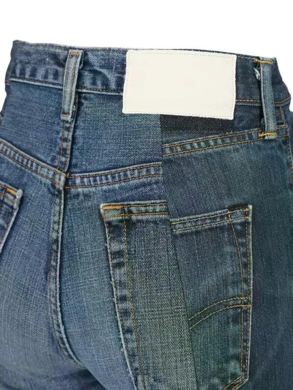 E.L.V. DENIM Slit Wide-leg Arcola Jeans - Blue