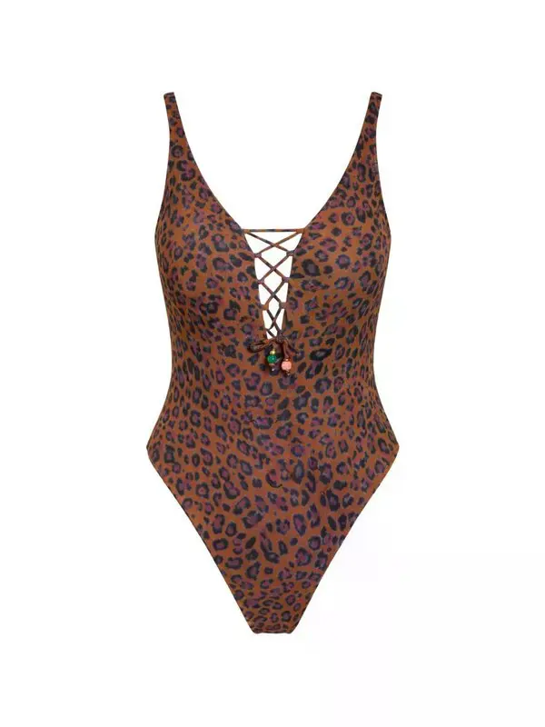 BANANA MOON Napali Serenily Animal-print One-piece Swimsuit - Brown