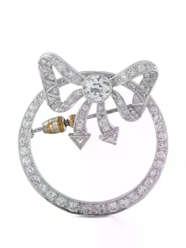 LB EXCLUSIVE Diamond Bow Brooch - Silver