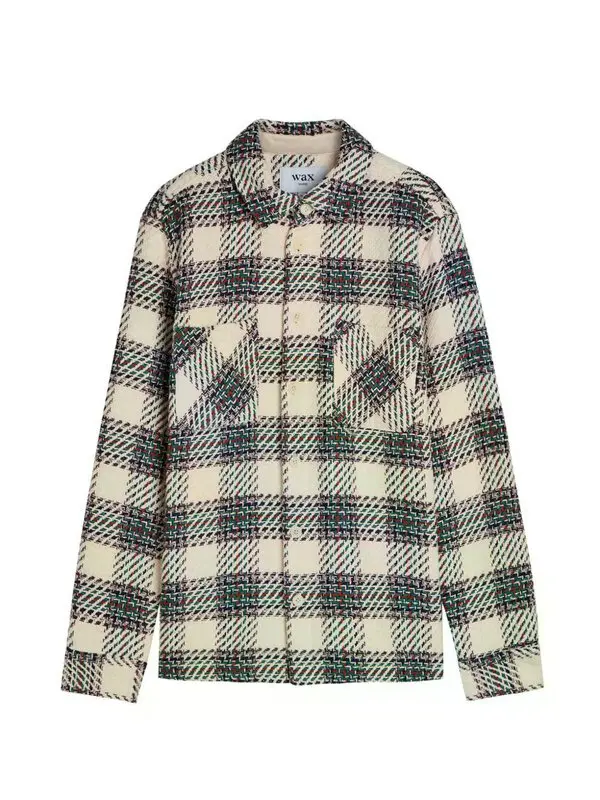 WAX LONDON Whiting Patterned Overshirt - Neutrals