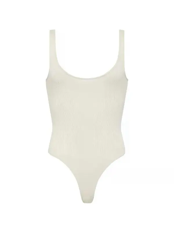 L'Agence Nica Ribbed Bodysuit - Neutrals