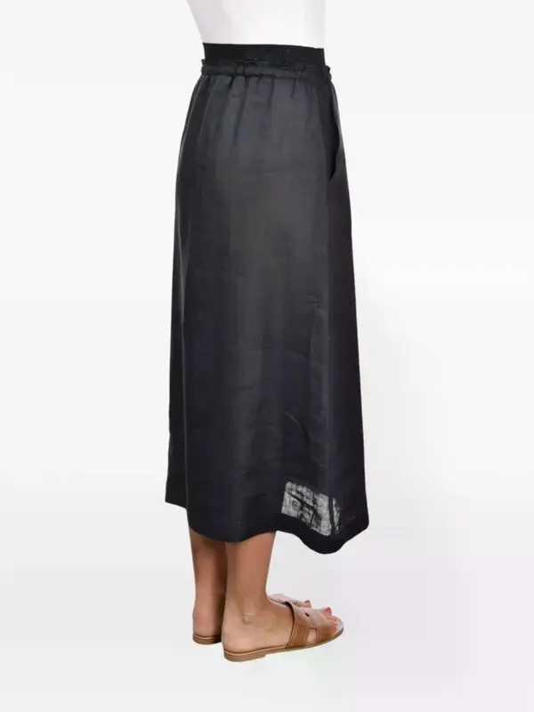 GRAN SASSO Drawstring Midi Skirt - Blue