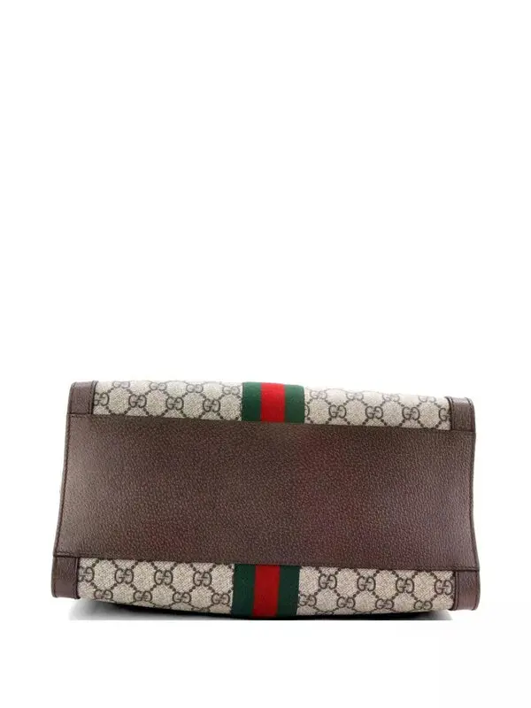 Gucci Ophidia Gg Coated Canvas Medium Tote - Brown