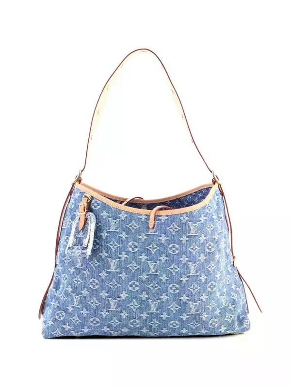 LOUIS VUITTON Carryall Monogram Denim Mm Hobo Bag - Blue