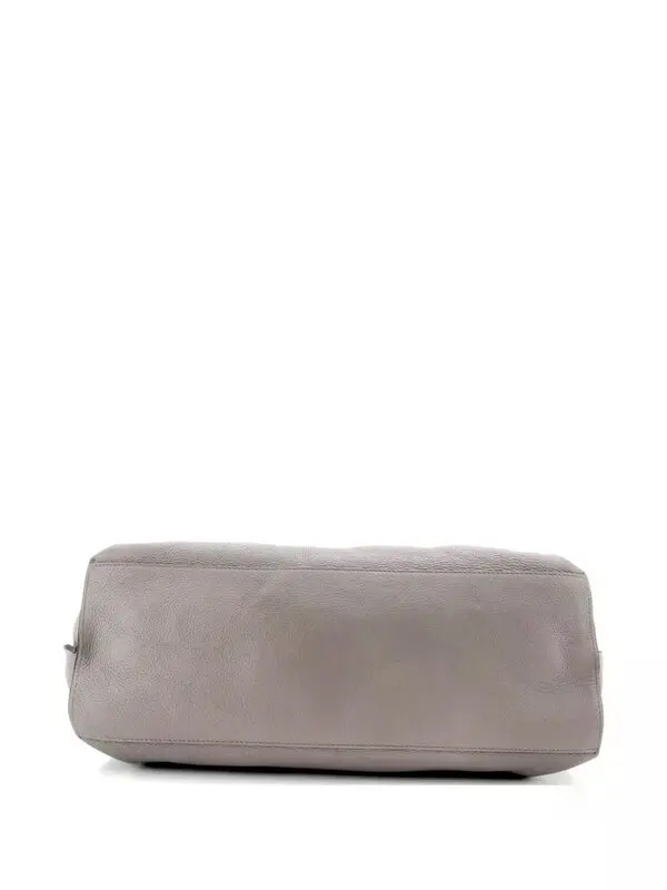 Gucci Bamboo Daily Top Handle Leather Satchel - Grey