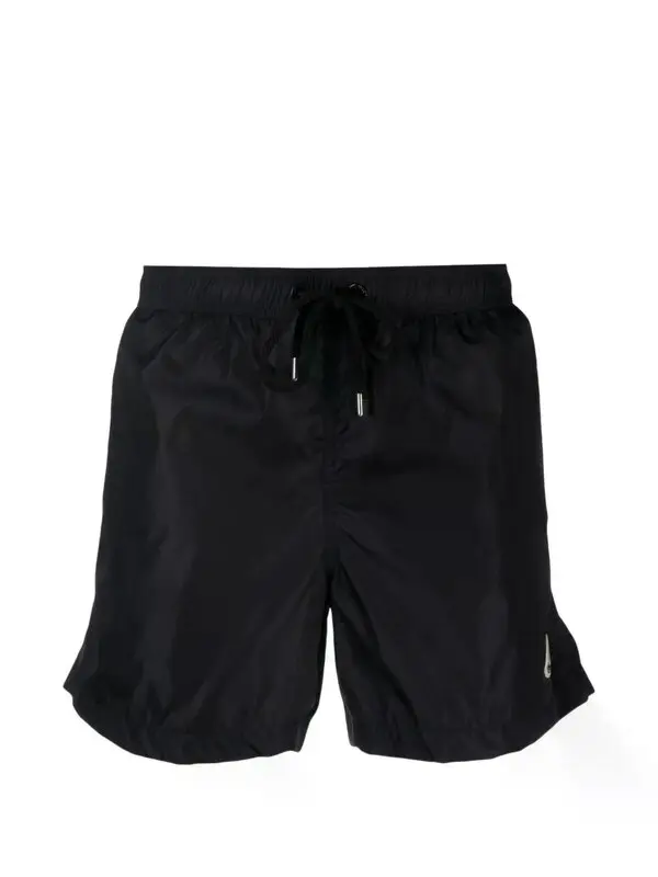 Moncler Logo-patch Swim Shorts - Black