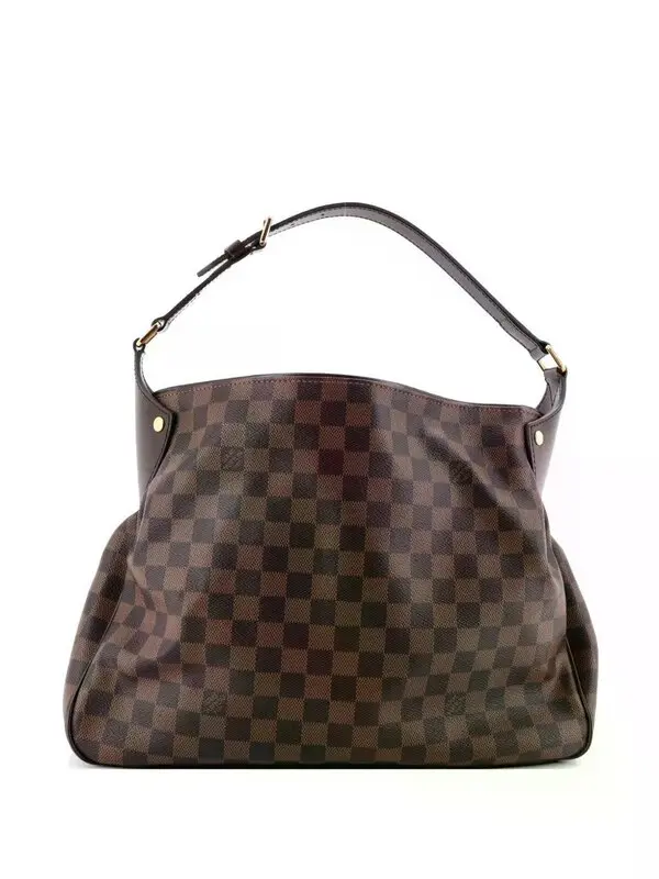 LOUIS VUITTON Reggia Handbag Damier Hobo Bag - Brown