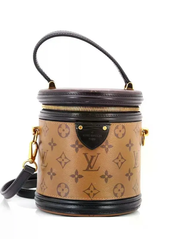 LOUIS VUITTON Cannes Handbag Reverse Monogram Canvas Satchel - Brown