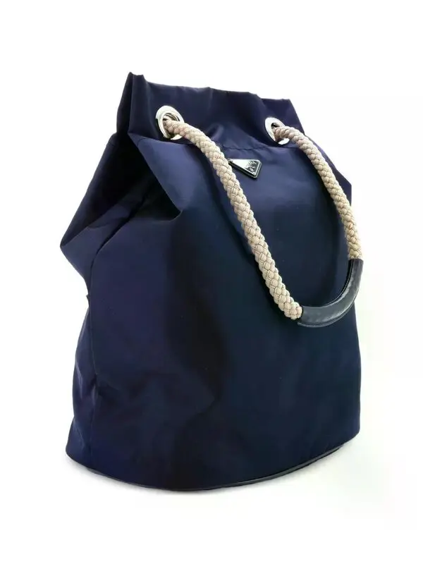 Prada Mariner Re-nylon Medium Bucket Bag - Blue