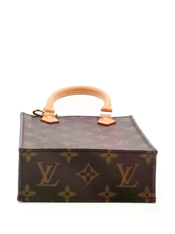 LOUIS VUITTON Petit Sac Plat Monogram Canvas Crossbody Bag - Brown