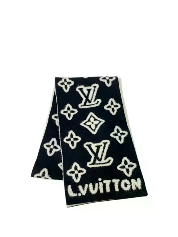LOUIS VUITTON 2025 Monogram Hip Knitted Reversible Scarf Scarves - Black