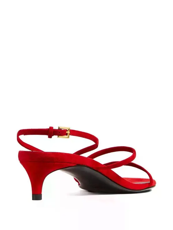 Khaite Loop Kitten Heel Sandals - Red