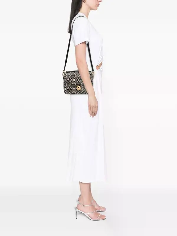 LOUIS VUITTON 2020 Monogram Jacquard Since 1854 Pochette Metis Satchel - Black