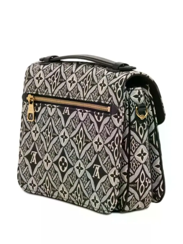 LOUIS VUITTON 2020 Monogram Jacquard Since 1854 Pochette Metis Satchel - Black