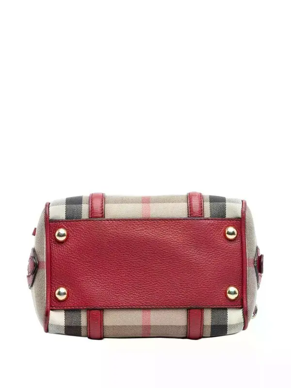 Burberry Small House Check Canvas Alchester Bowling Satchel